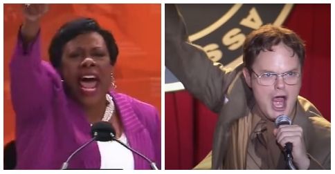 NEA president's 'totally unhinged' screeching speech channeled 'The ...