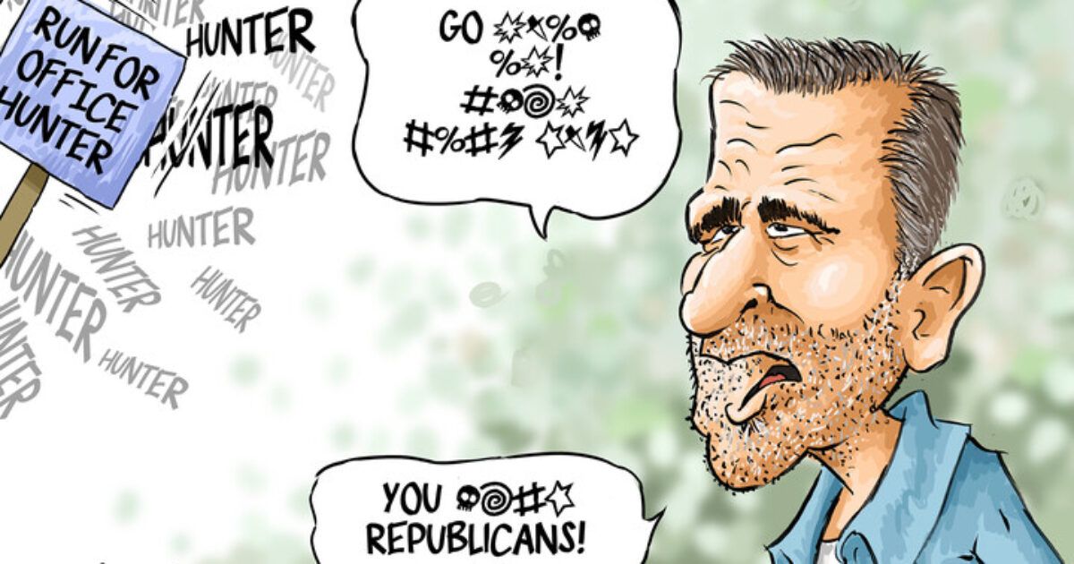 BS daily political cartoons: Run for office Hunter - The Daily Bo Snerdley