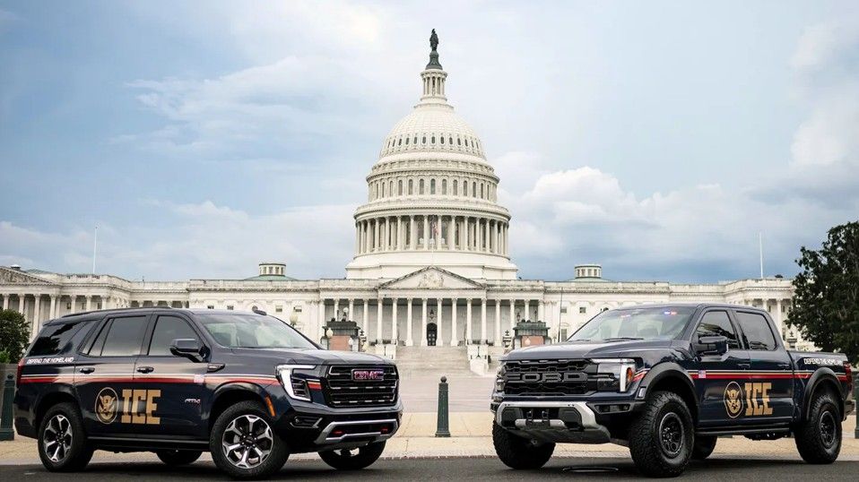 DHS debuts branded fleet, new ICE vehicles roll through DC with Trump's ...