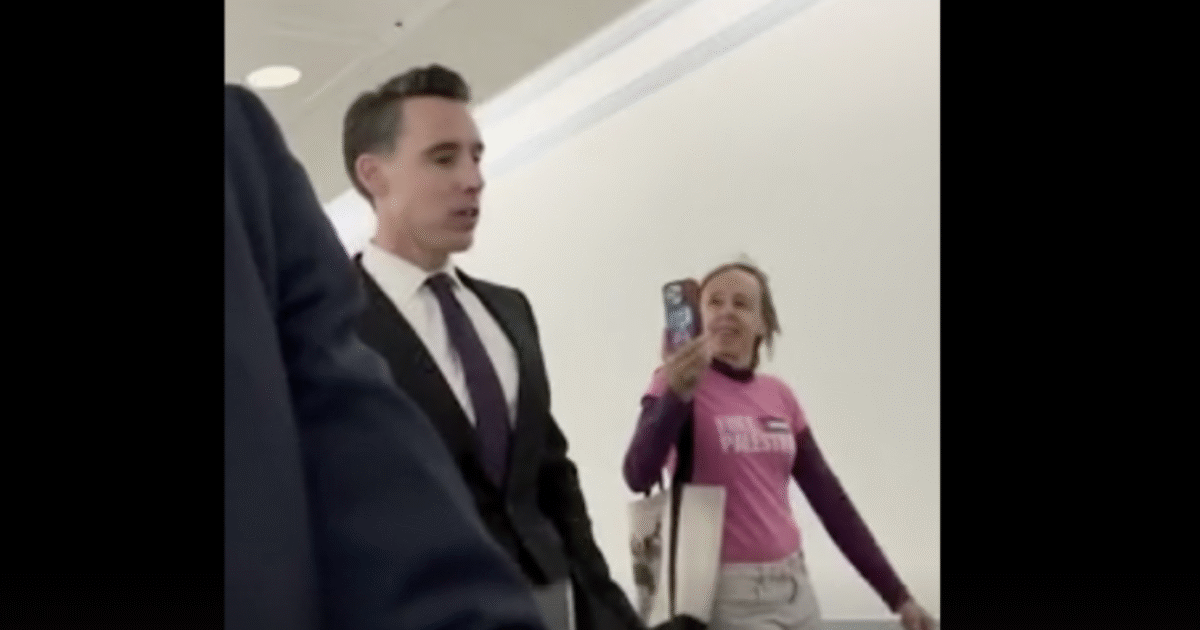 Exclusive: Josh Hawley gives code pink activist a taste of her own ...