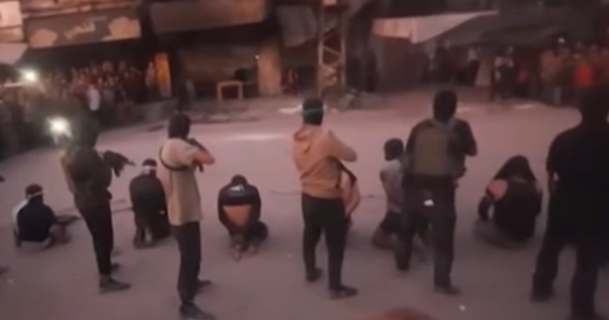 Hamas holds gruesome public executions in Gaza streets hours after ...